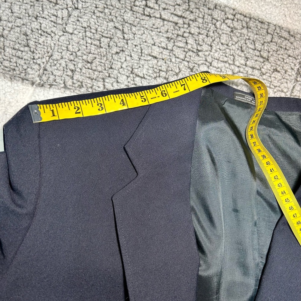 David Taylor Navy Blue Gold Button Blazer Jacket - Gem